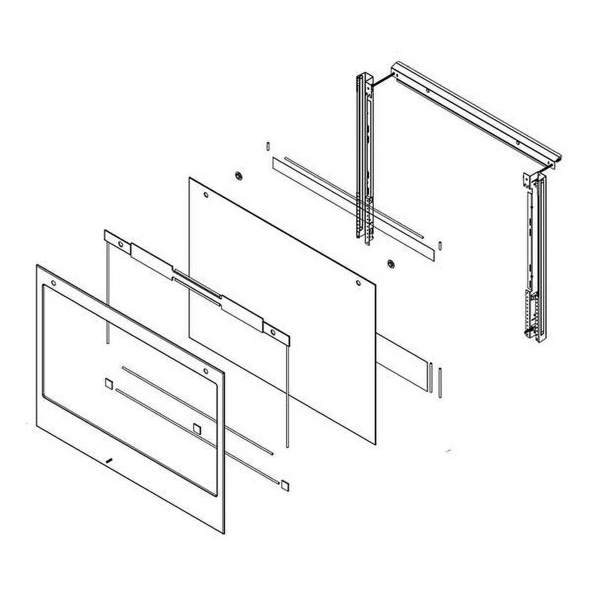 WHIRLPOOL W11455430 WALL OVEN UPPER OVEN DOOR OUTER PANEL ASSEMBLY ...