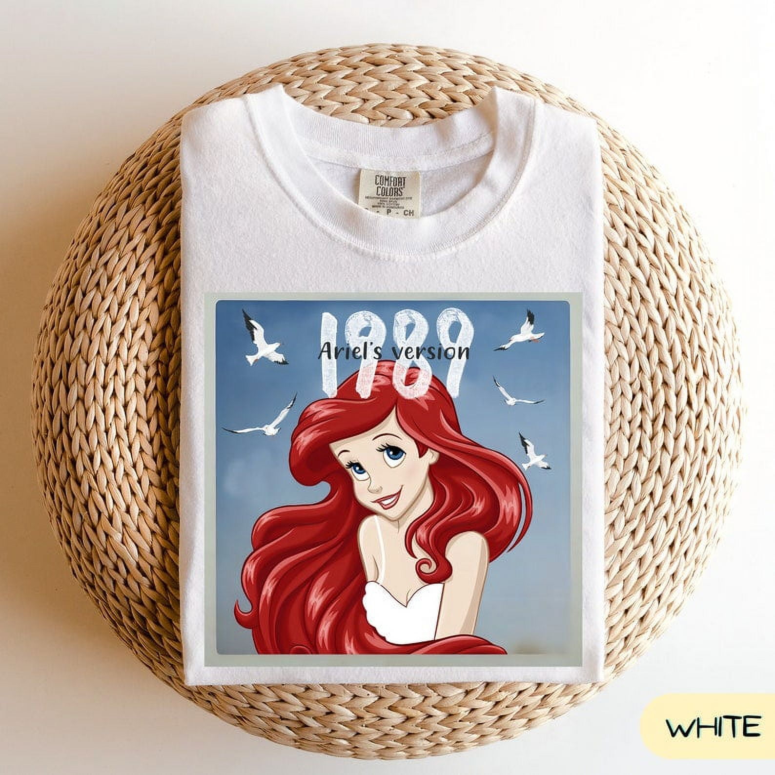 [WHITE] Ariel Version 1989 Shirt, Princess Ariel Shirt, Ariel Mermaid ...