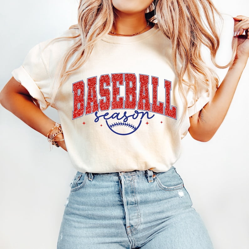 [WHITE] Baseball Season , Glitter Baseball , Sublimation Design ...
