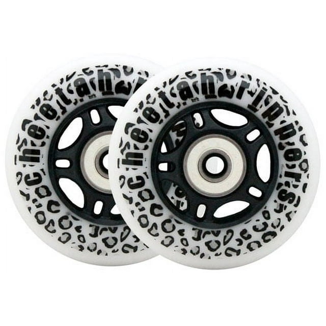WHITE CHEETAH Wheels for RIPSTICK ripstik wave board ABEC 9 76MM 89A ...