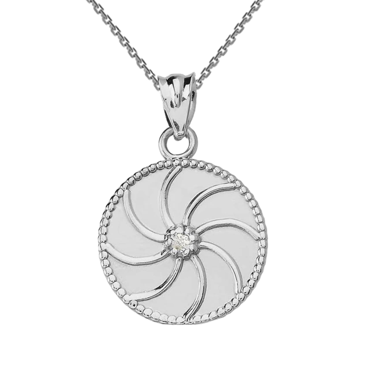 WHITE GOLD ARMENIAN DIAMOND ETERNITY PENDANT NECKLACE : 14K Pendant ...