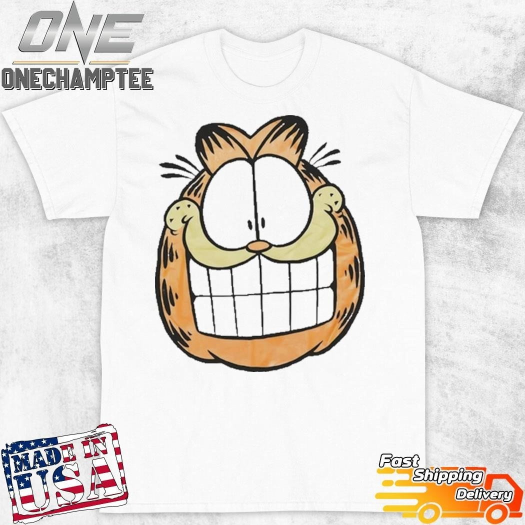 [WHITE] Garfield-big-face-90s-white-shirt - Walmart.com