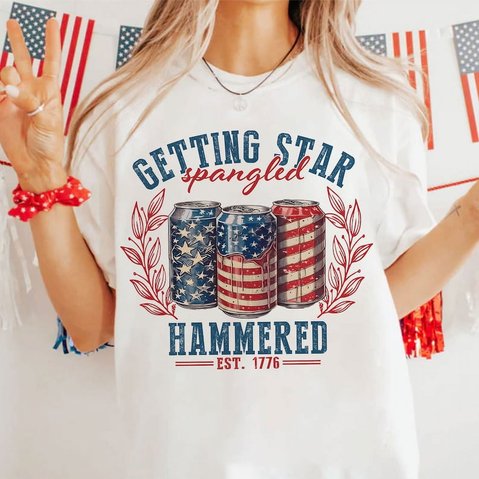 [WHITE] Getting Star Spangled Hammered Png, 4th Of July Png, Fourth of ...