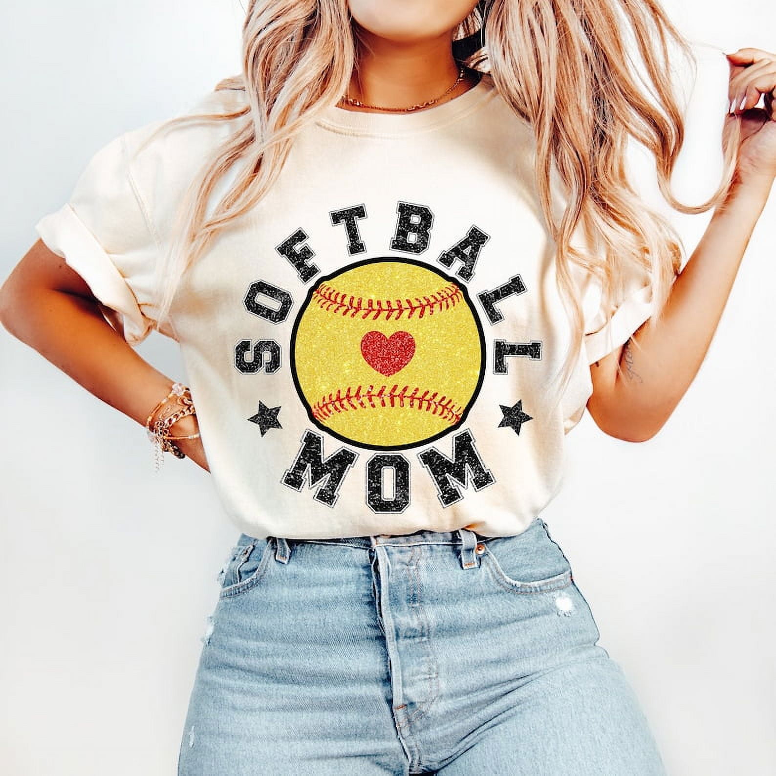 [WHITE] Glitter Softball Mom PNG, Softball PNG, Sublimation Design, Digital Download Png, Sports ...