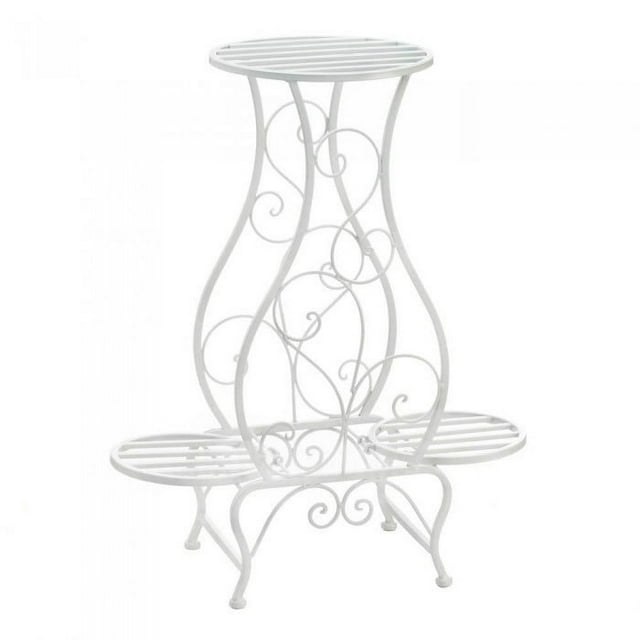 WHITE HOURGLASS TRIPLE PLANT STAND - Walmart.com