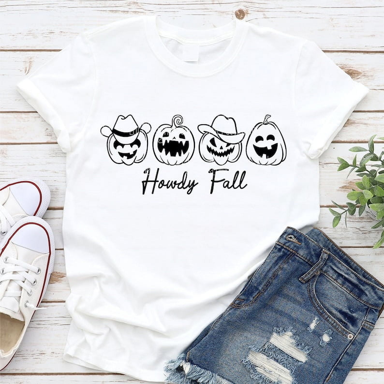 [WHITE] Howdy Fall SVG, Pumpkin SVG, Funny Halloween SVG, Western Svg ...