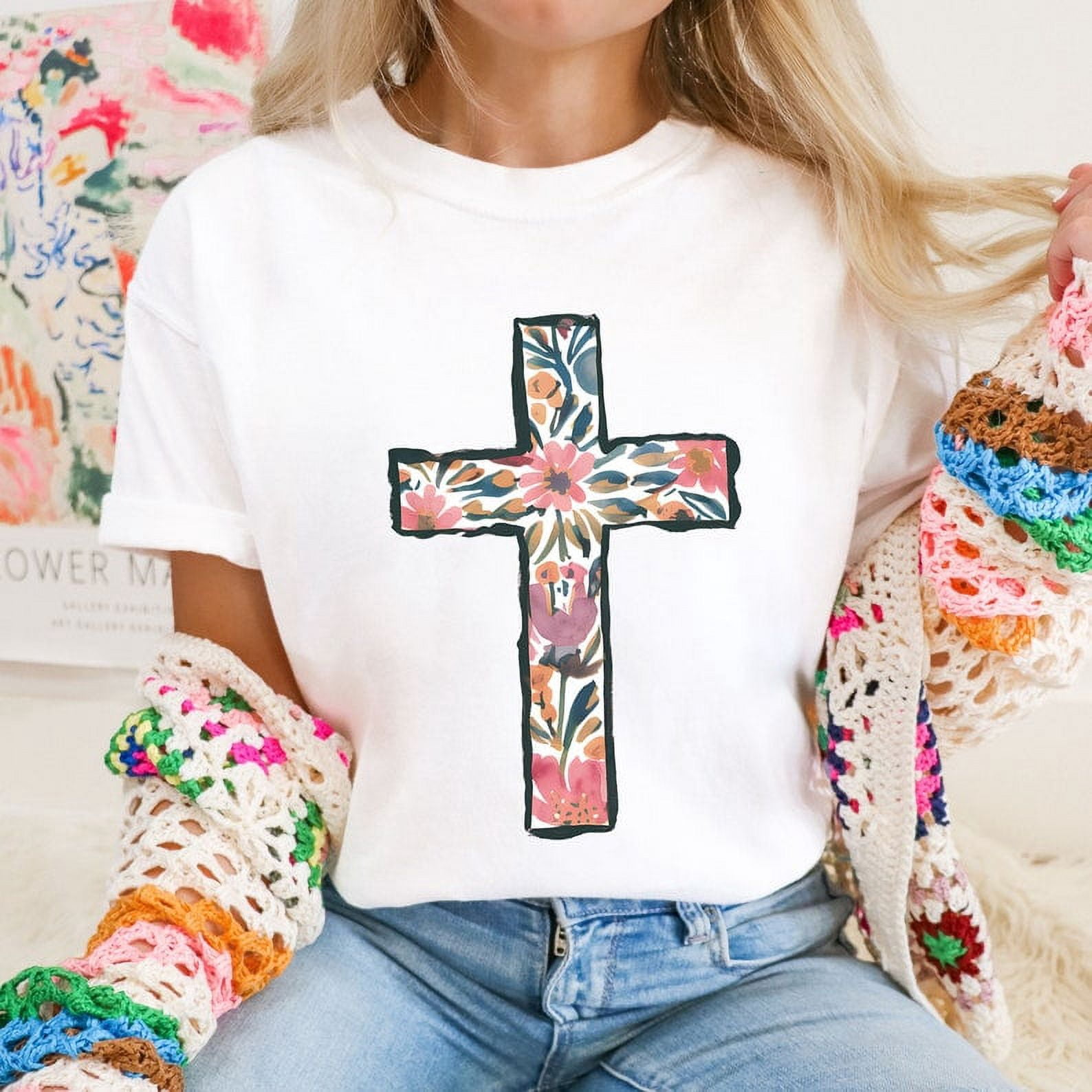 [WHITE] Jesus Cross PNG DUO, Christian PNG, Popular files for Tshirt ...