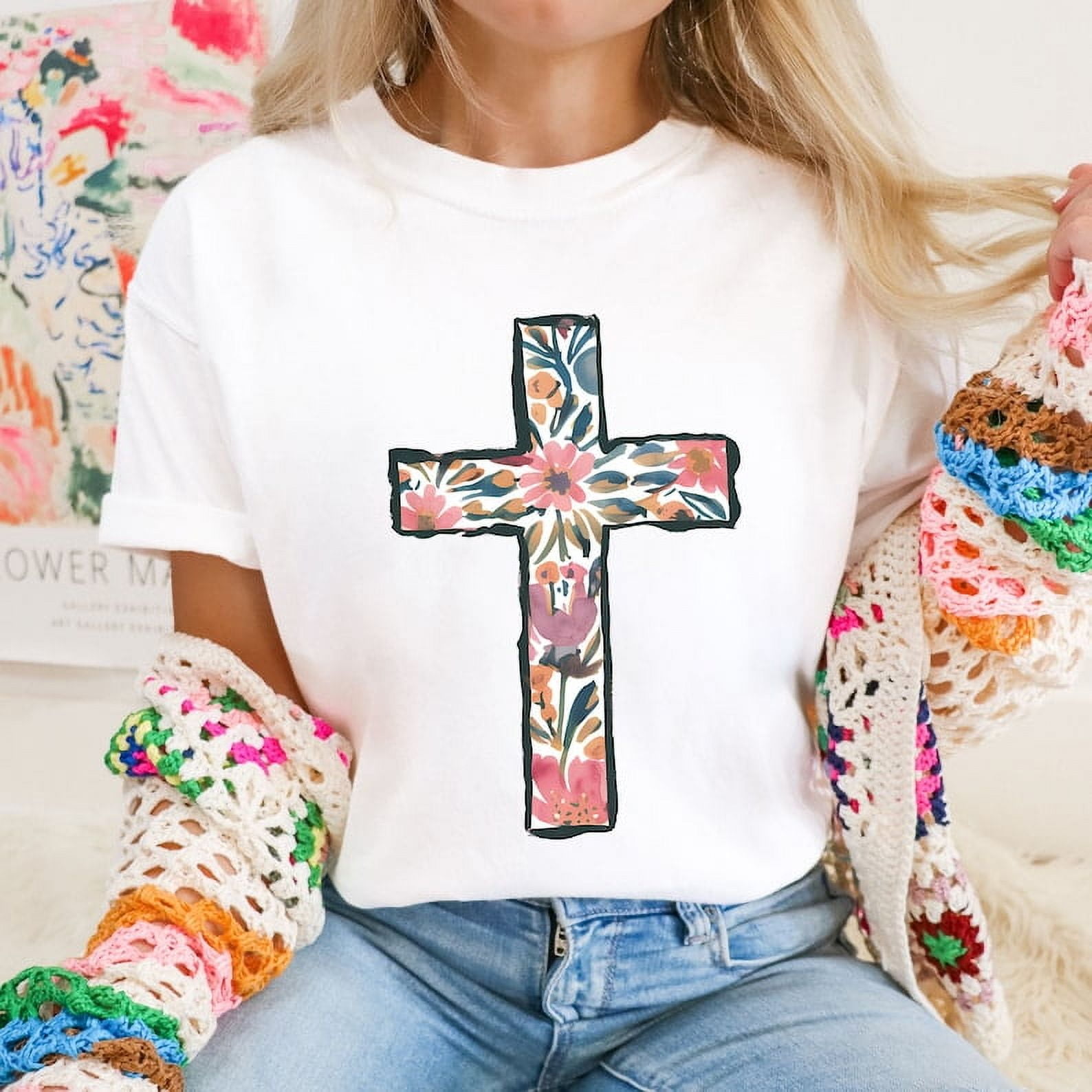 [WHITE] Jesus Cross PNG DUO, Christian PNG, Popular files for Tshirt ...