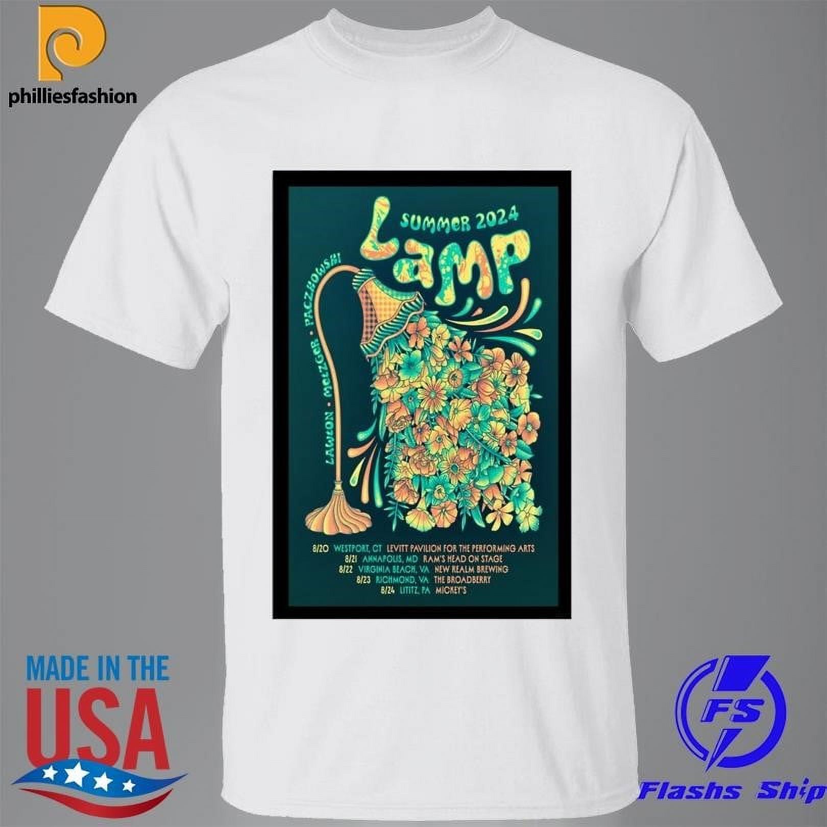 [WHITE] Lamp Summer Tour 2024 Shirt - Walmart.com