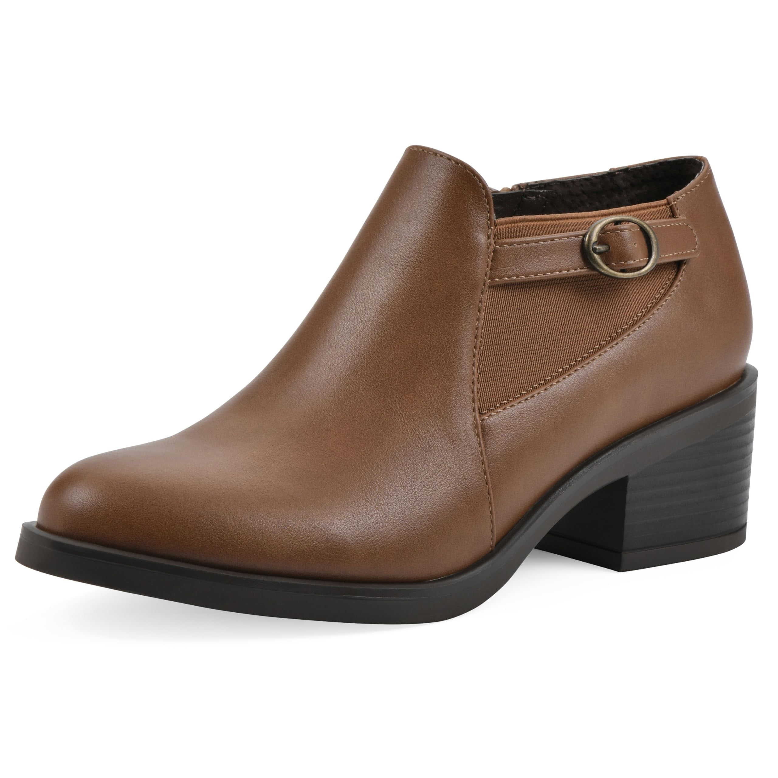 WHITE MOUNTAIN Women's Cuisine Heeled Western Shootie Boot, Chestnut ...
