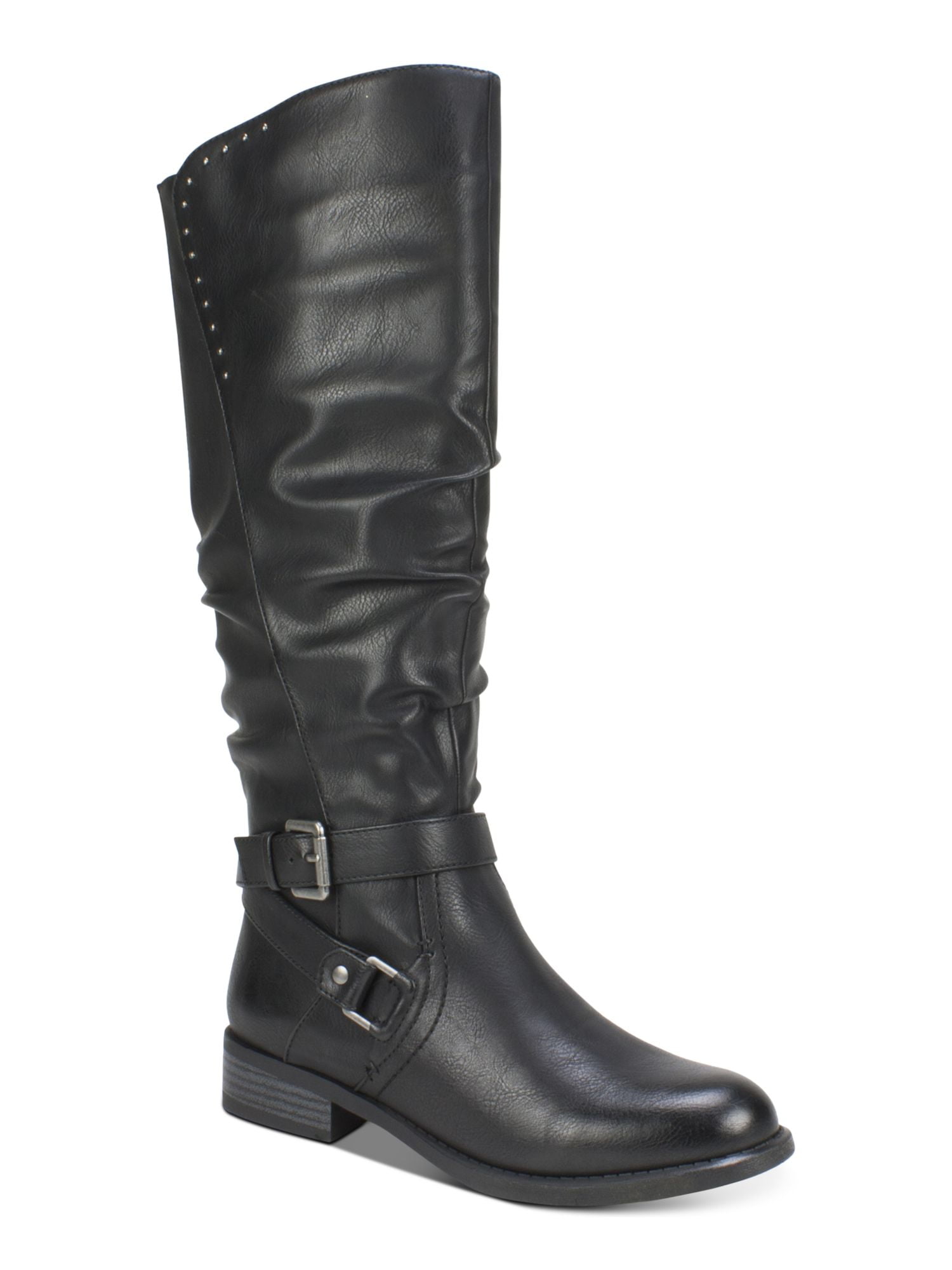 WHITE MOUNTAIN Womens Black Crisscross Straps Stretch Gore Cushioned ...