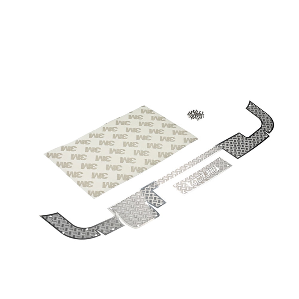 WHITE-Metal Skid Plate, DJ for KM 300 1/8 Traction Tank Front Bumper ...