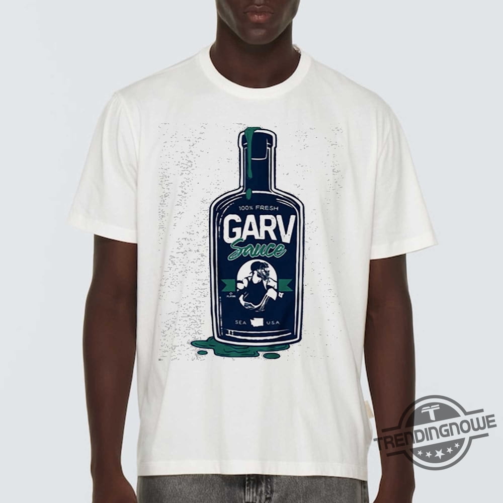 [WHITE] Mitch Garver Seattle Garv Sauce Bottle Shirt - Walmart.com