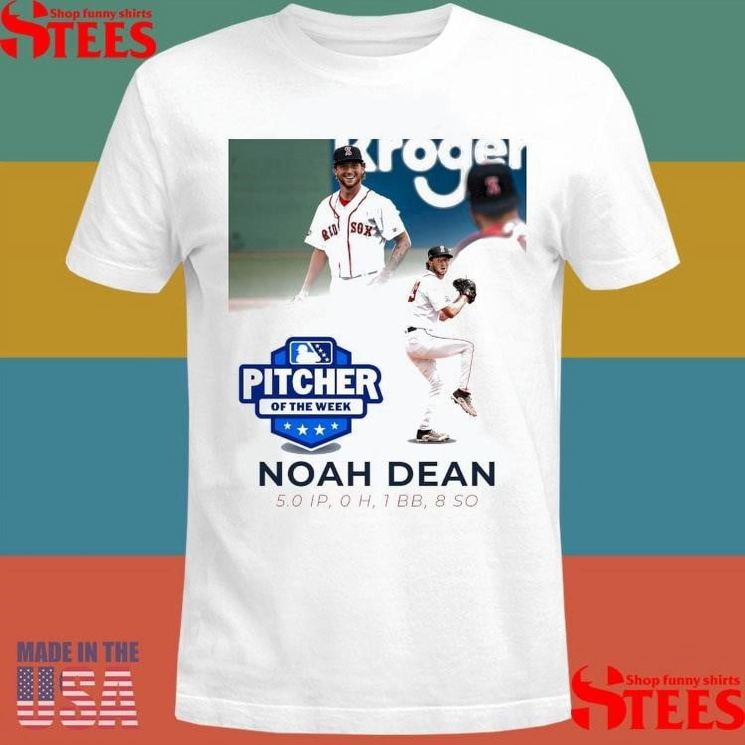 [WHITE] Official Pitcher Of The Week Noah Dean Shirt - Walmart.com