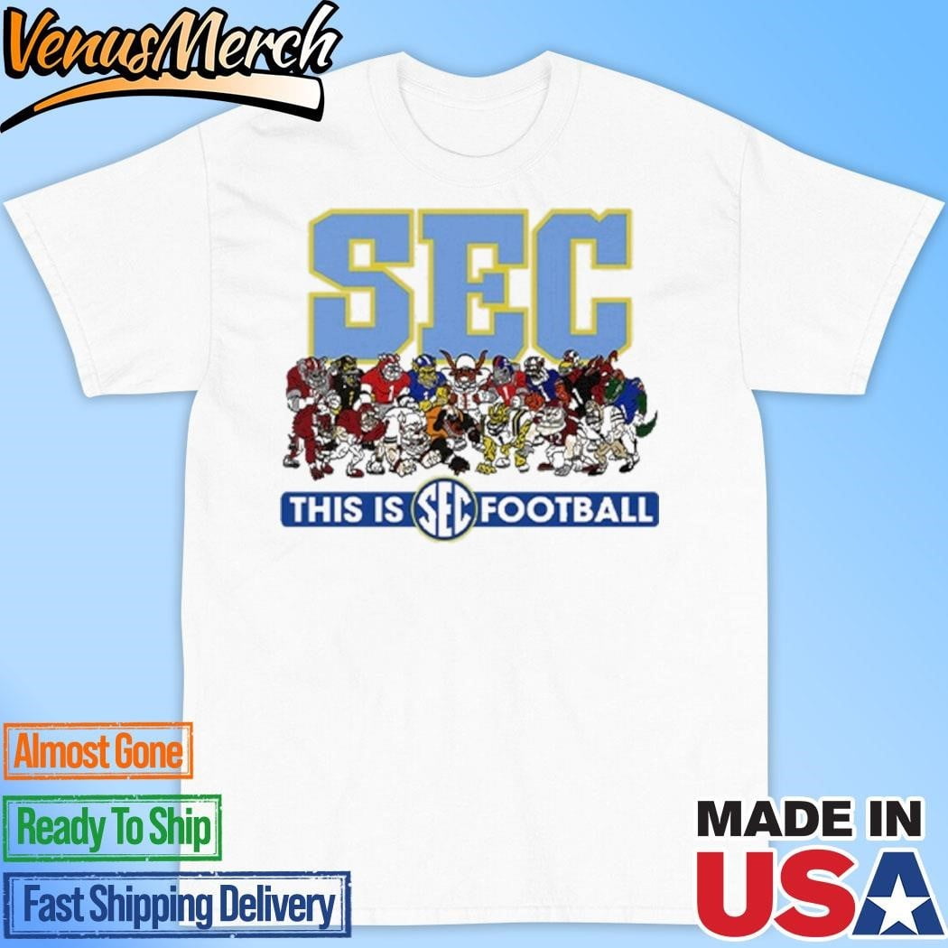 [WHITE] Official-sec-mascots-this-is-football-shirt - Walmart.com