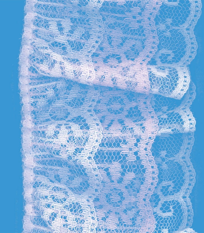 WHITE/PINK 2-1/2 INCH TRIPLE TIER RASCHEL LACE - Walmart.com