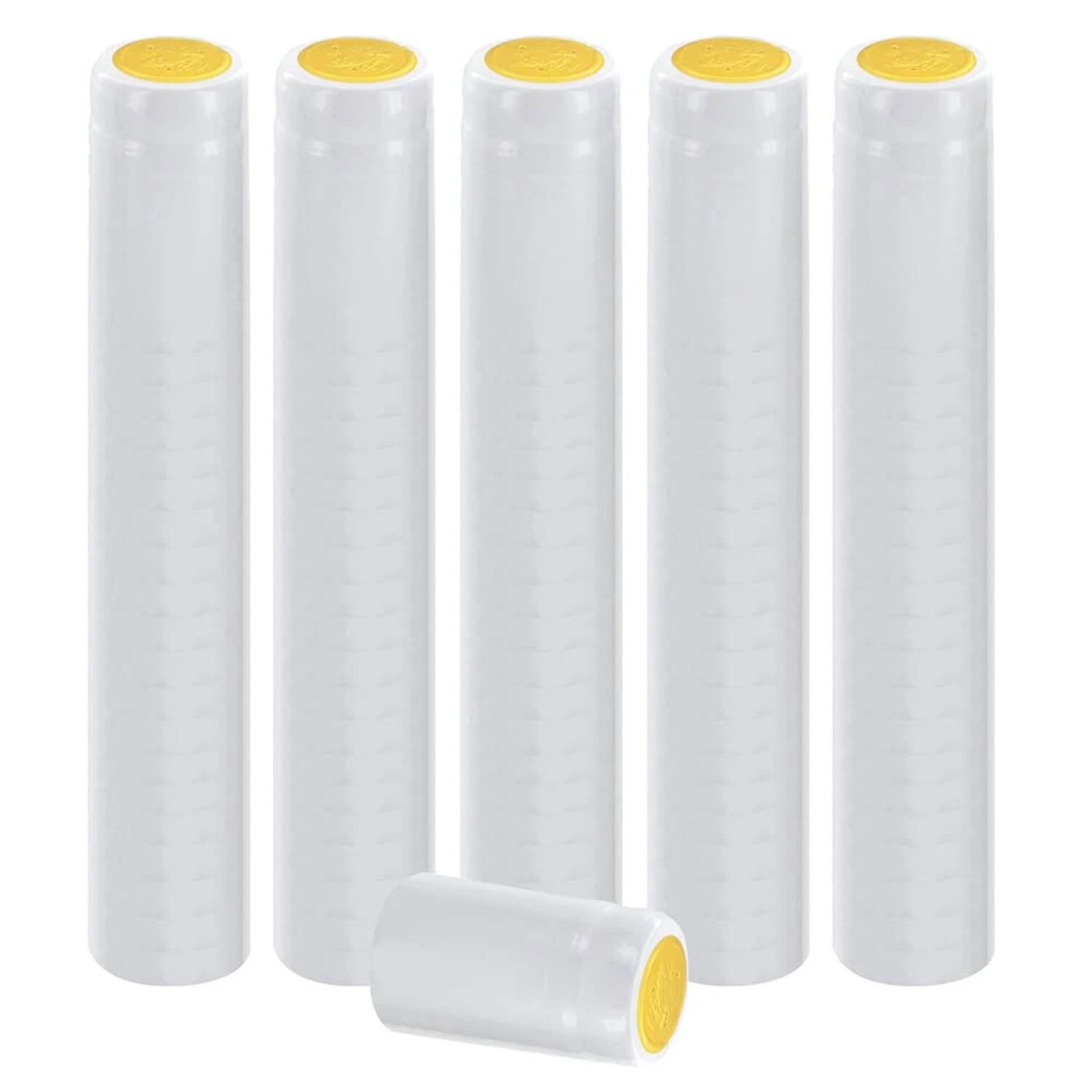 WHITE PVC SHRINK CAPSULES 100 Pack - Walmart.com