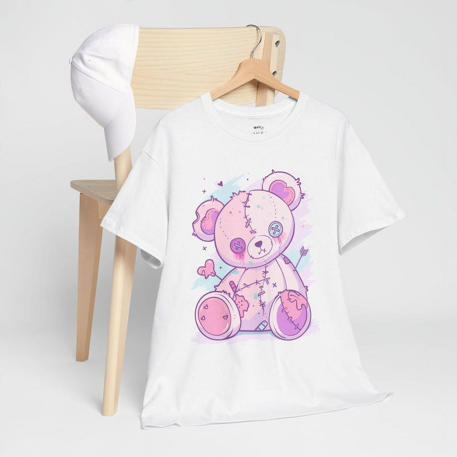 [WHITE] Pastel Goth Teddy Bear T-Shirt | Pastel Goth, Kawaii Clothes ...