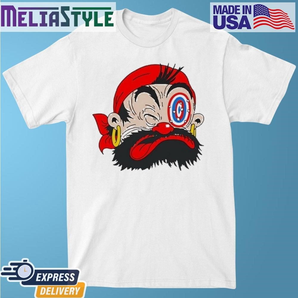 [WHITE] Popeye The Sailor Man Bluto Sindbad Knockout Shirt - Walmart.com
