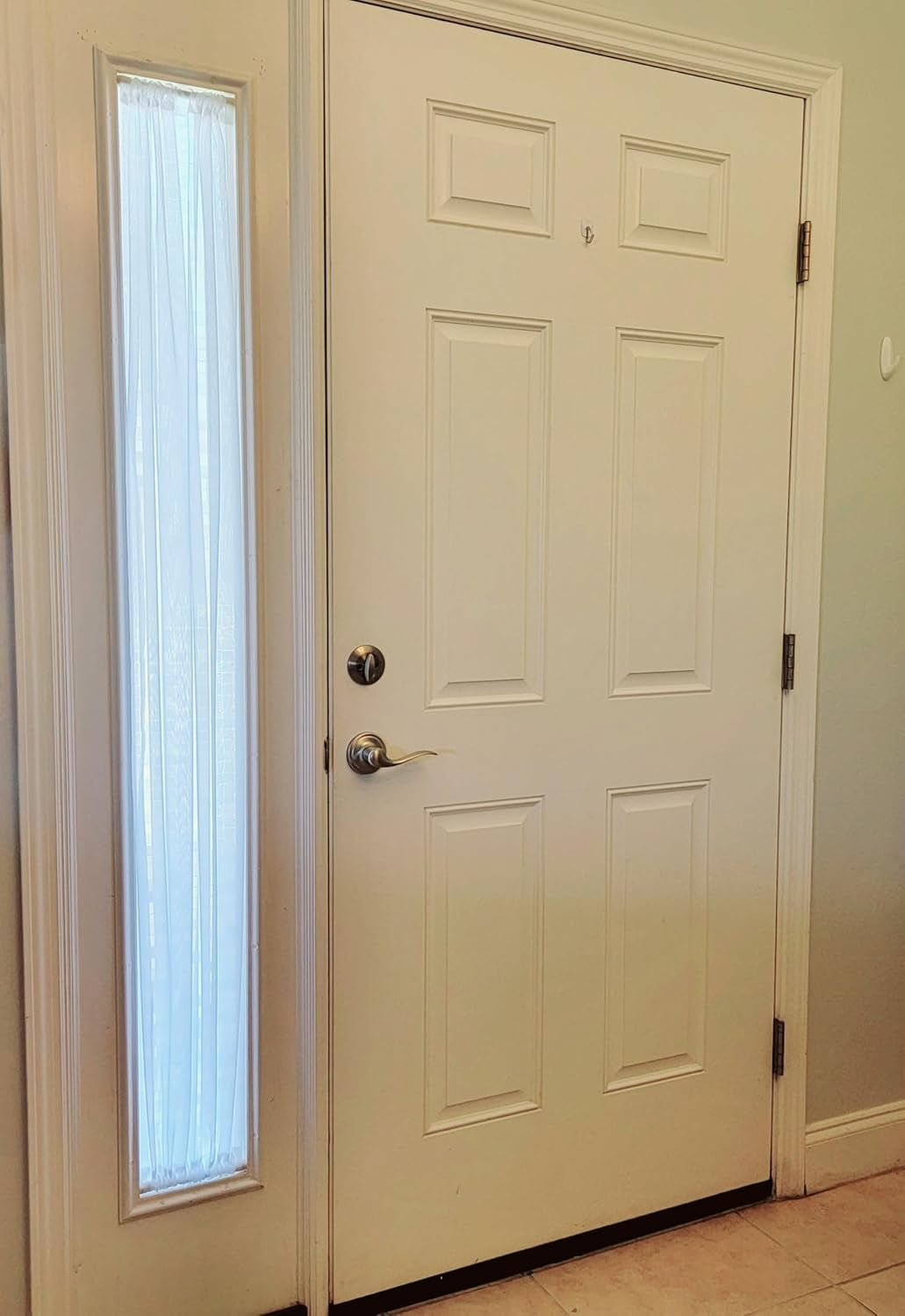 WHITE SHEER SIDELIGHT CURTAIN 36" WIDE 78" LENGTH ROD POCKET TOP AND ...