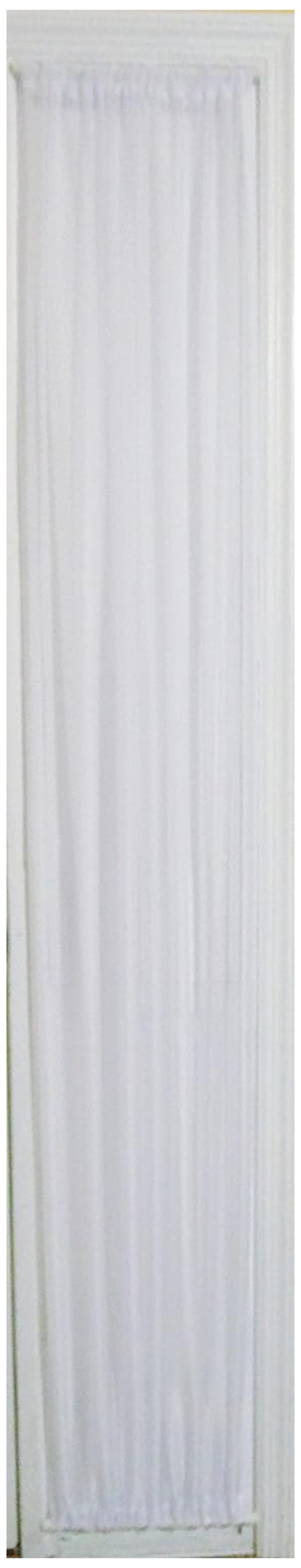 WHITE SHEER SIDELIGHT CURTAIN 36" WIDE 80" LENGTH ROD POCKET TOP AND ...