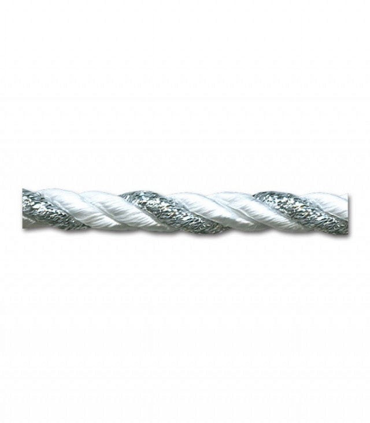 WHITE/SILVER 6MM (1/4") RAYON TWIST CORD - Walmart.com