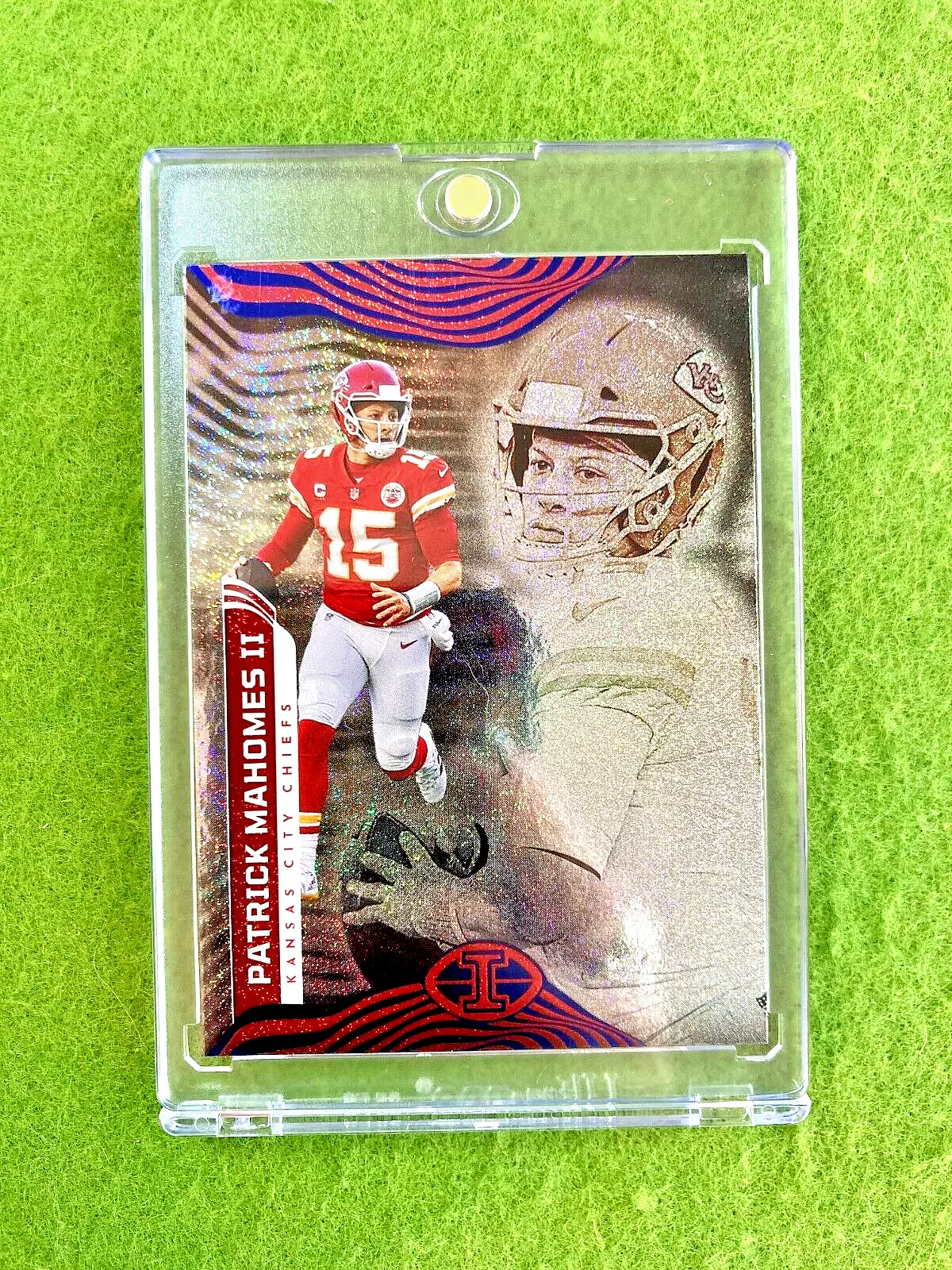 WHITE SPARKLE PRIZM Patrick Mahomes SP DOTS CARD 2022 Illusions Patrick ...