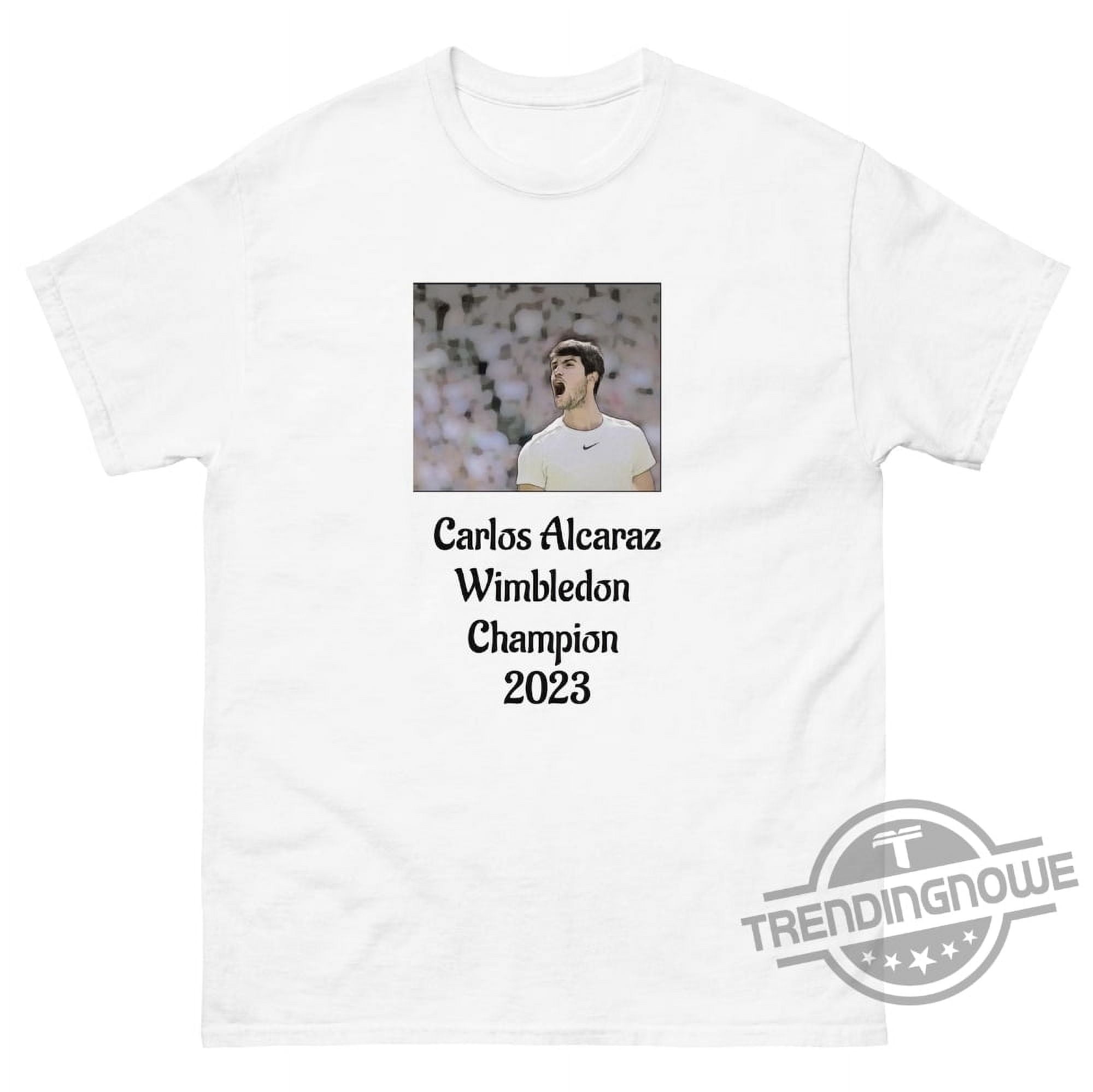 [WHITE] Wimbledon 2023 Champion Shirt Carlos Alcaraz Shirt King Of ...