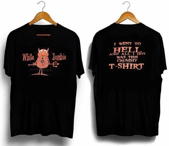 WHITE ZOM-----BIE 90S TOUR T-Shirt concert rob band, remake shirt, gift for fa - Walmart.com