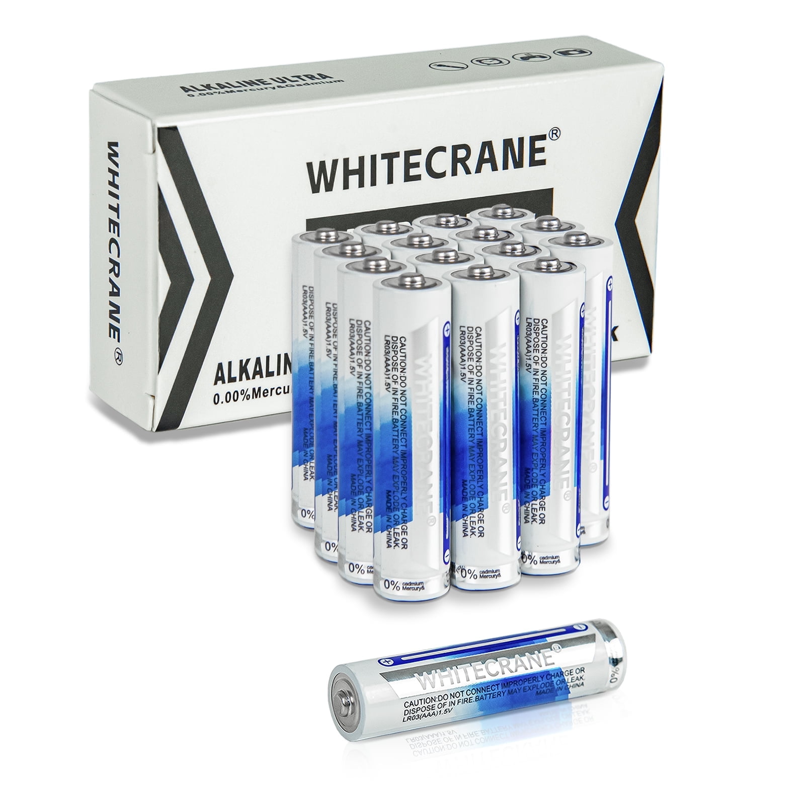 WHITECRANE High Energy AAA Batteries (16 Pack), Triple A Alkaline ...