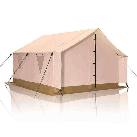 WHITEDUCK Alpha Canvas Wall Tent, 12'x14', Fire & Water Repellent ...