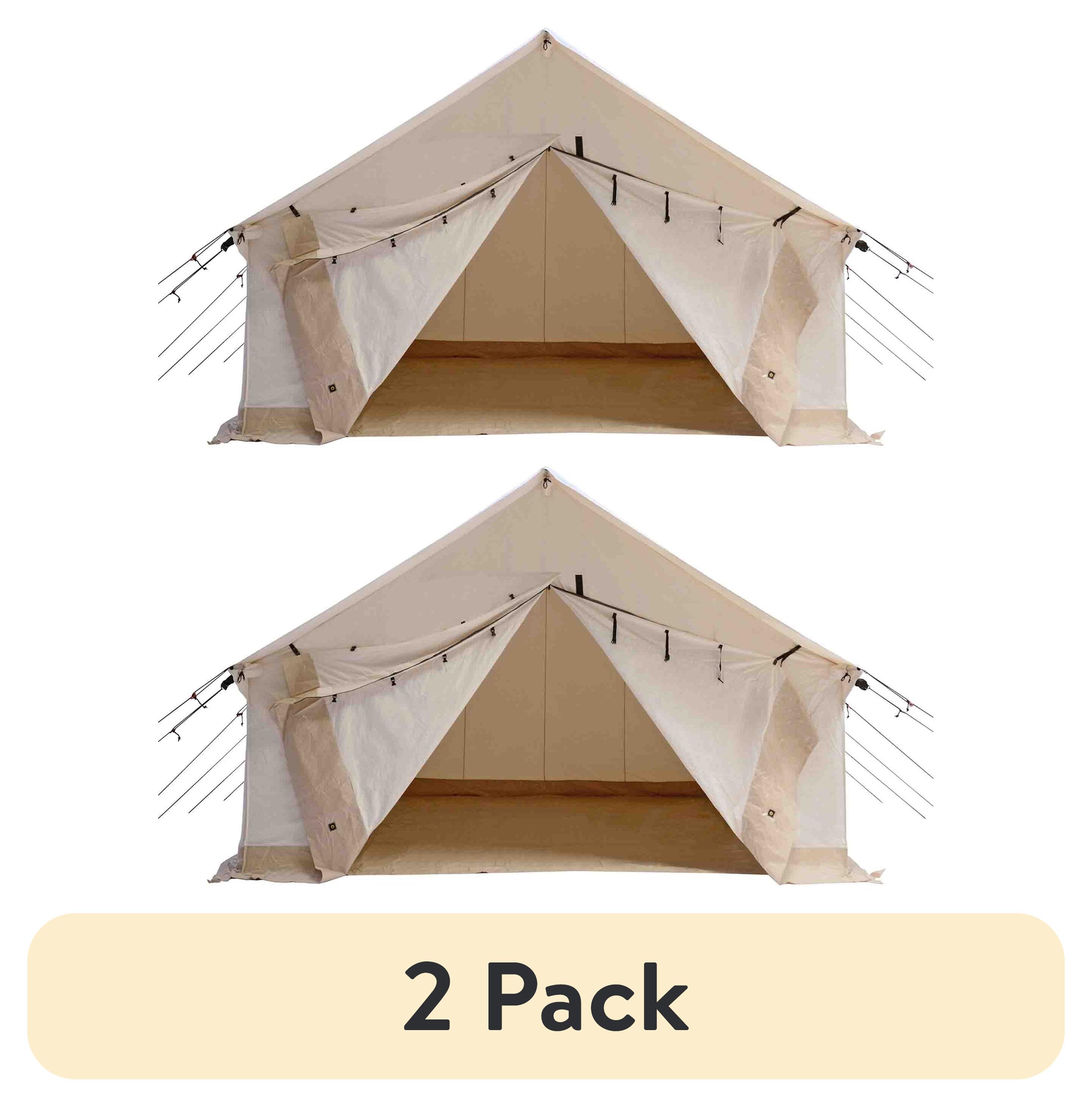 (2 pack) WHITEDUCK Alpha Canvas Wall Tent, 14'x16', Fire & Water ...