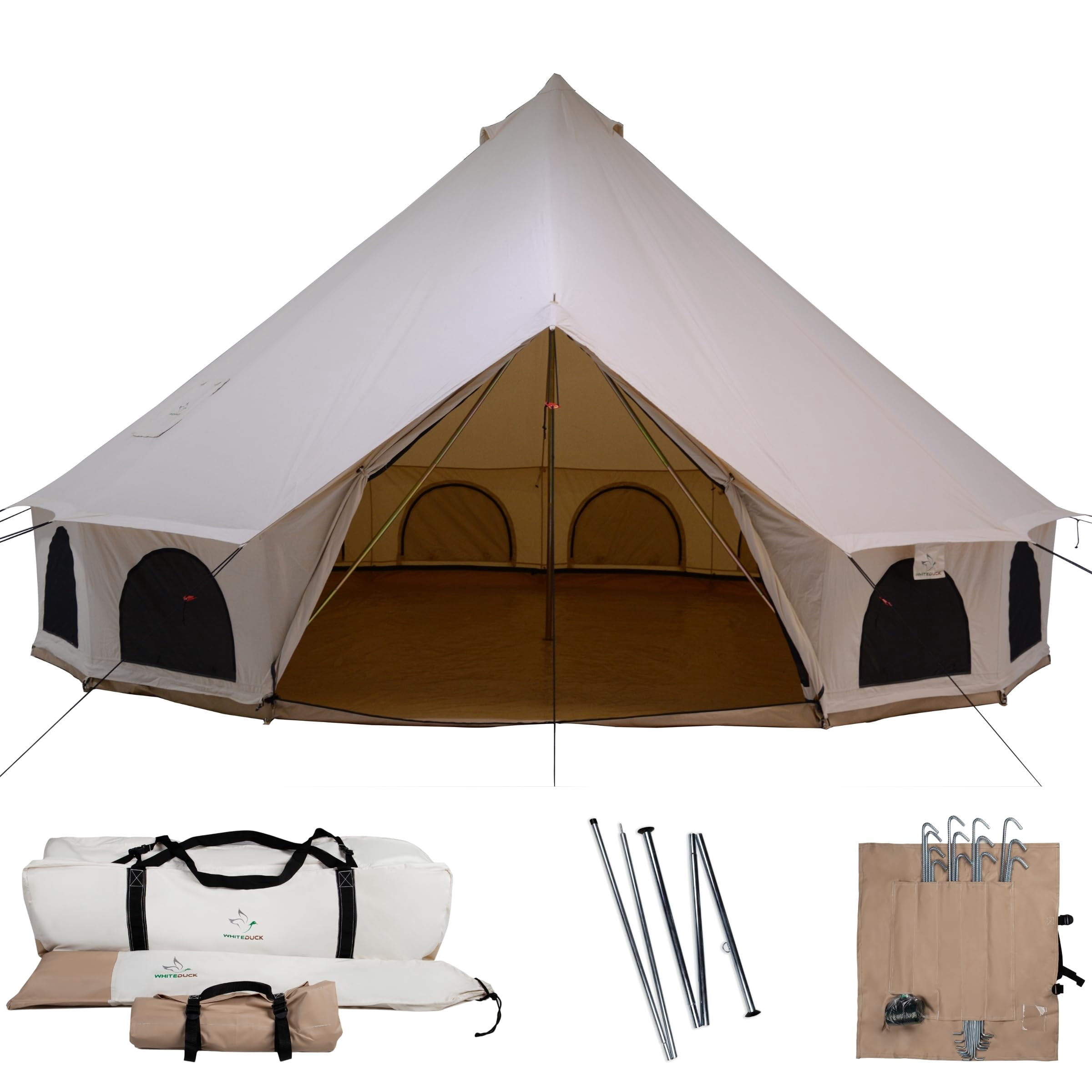 WHITEDUCK Avalon Canvas Bell Tent - Luxury All Season Tent for Camping ...
