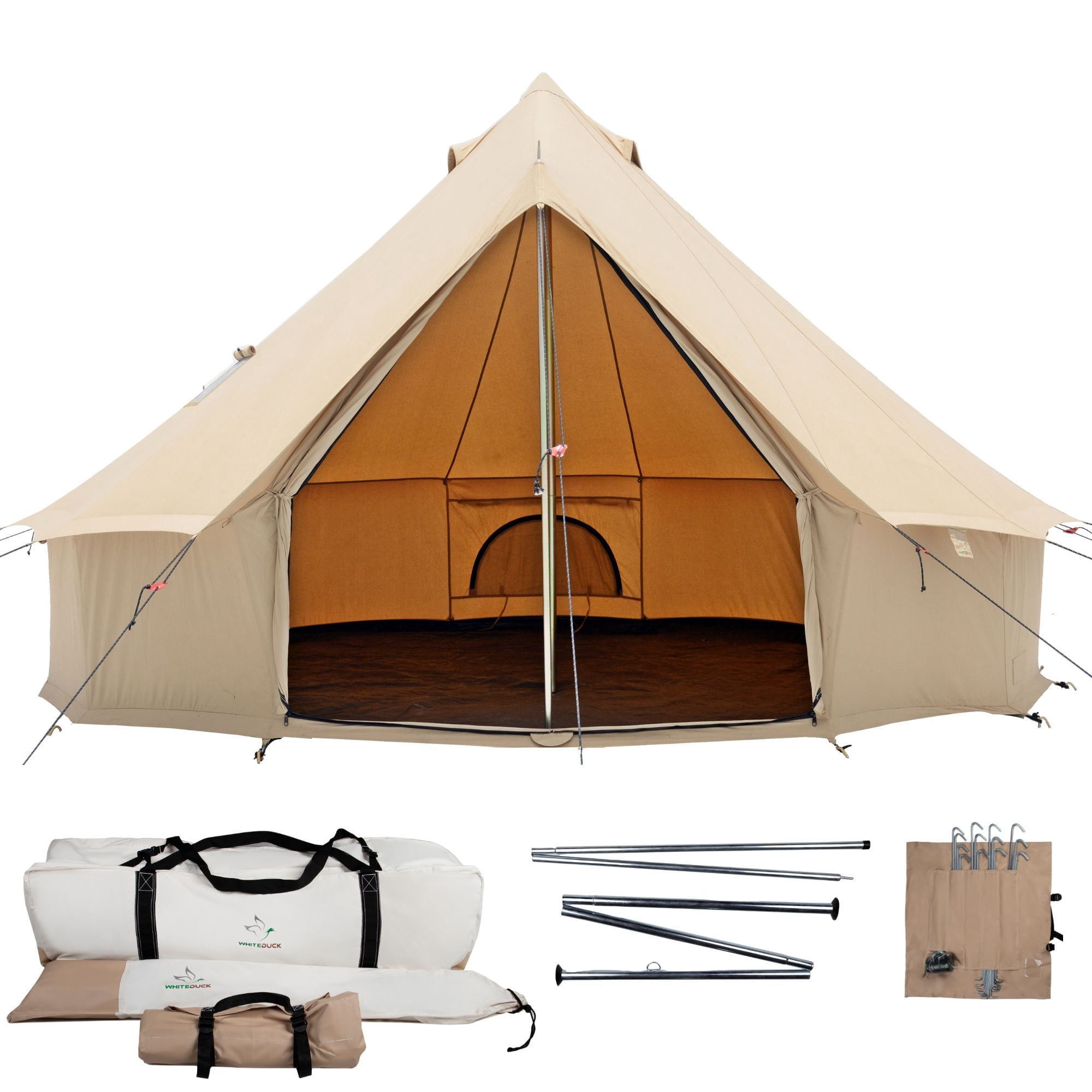WHITEDUCK Regatta Canvas Bell Tent, 16.5', 4-Season, Waterproof, UV ...