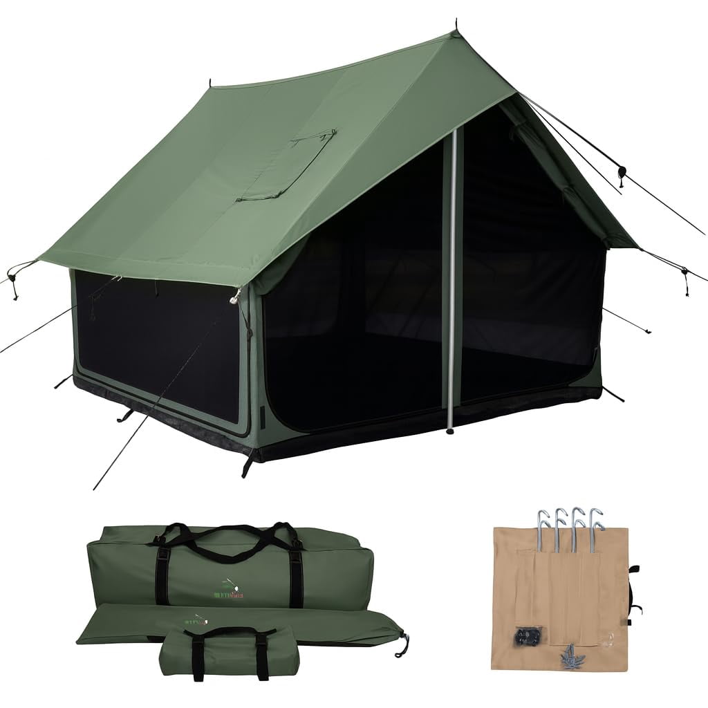 WHITEDUCK 8'x9' Canvas Tent - Waterproof Winter Camping Yurt, Stove ...
