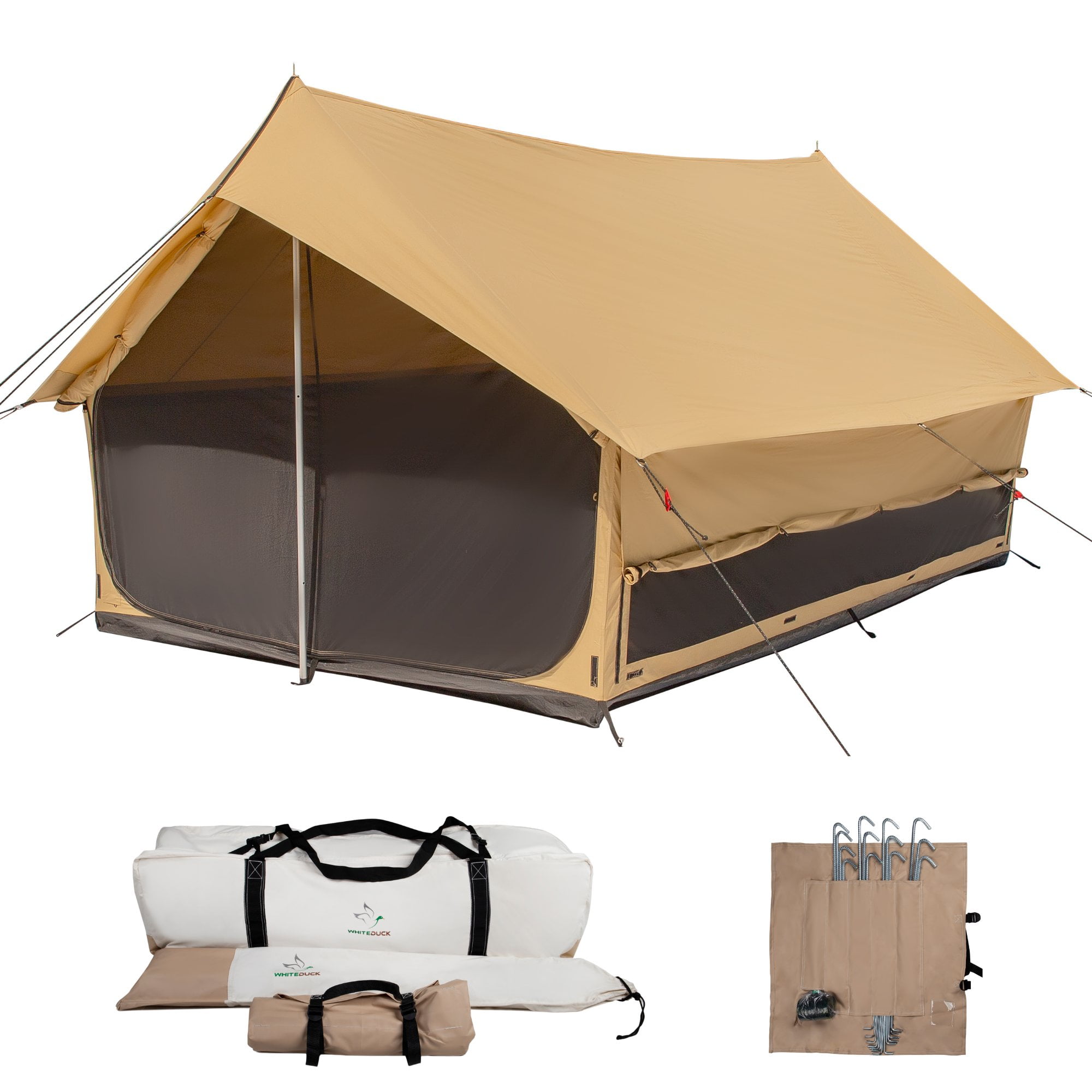WHITEDUCK Rover Canvas Scout Tent with Stove Jack, Waterproof Camping ...