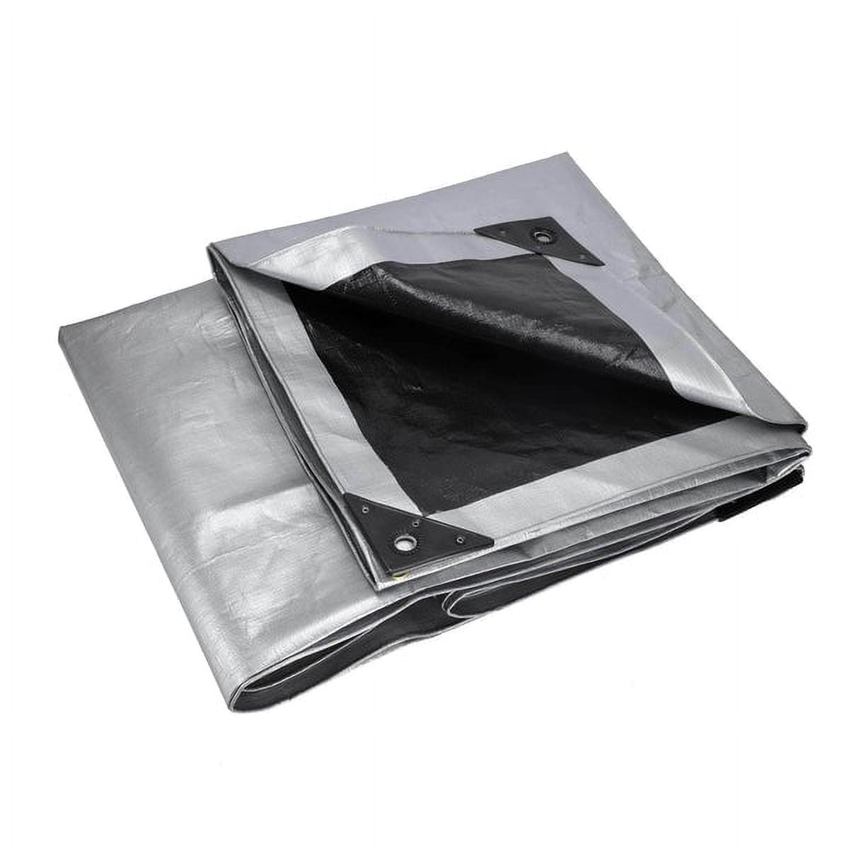 WHITEDUCK Super Heavy Duty Poly Tarp 10 Mil - Silver & Black Color -40 ...