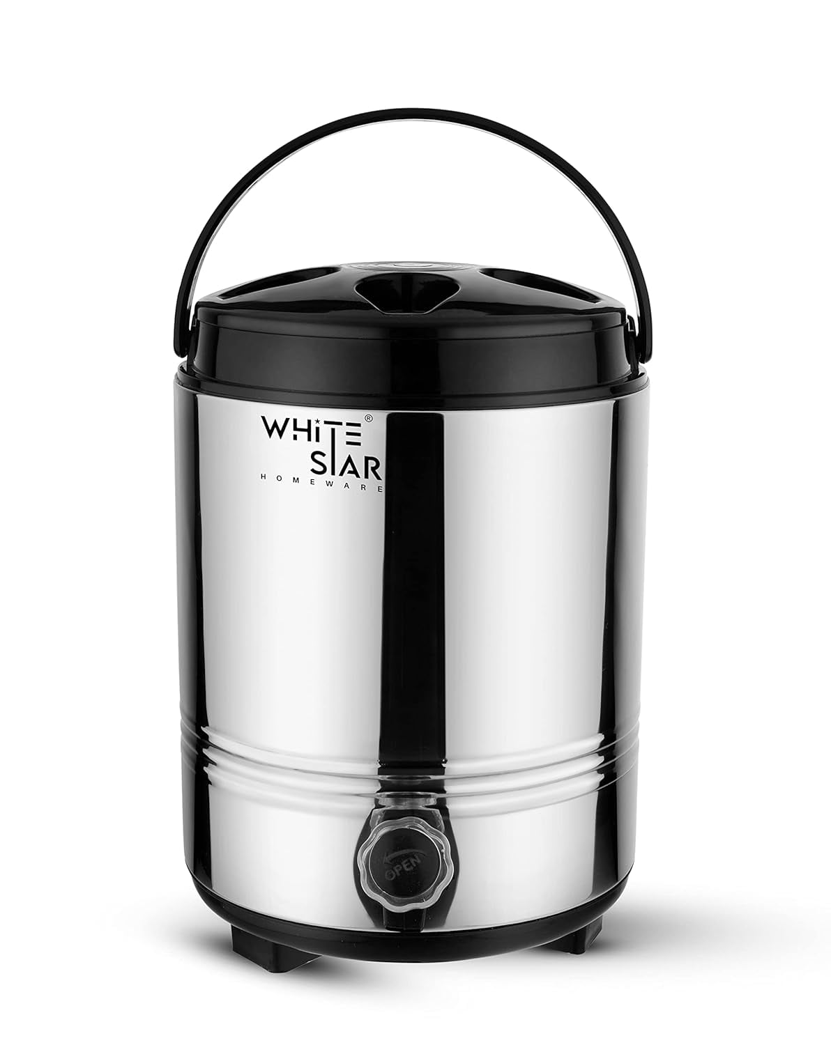 WHITESTAR Stainless Steel Insulated Water Jug 8 Liters with Tap I PUF ...