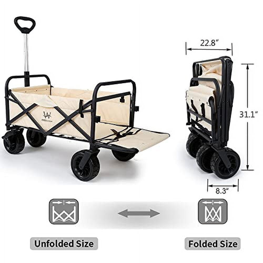 WHITSUNDAY Collapsible Folding Garden Outdoor Park Utility Wagon Picnic ...