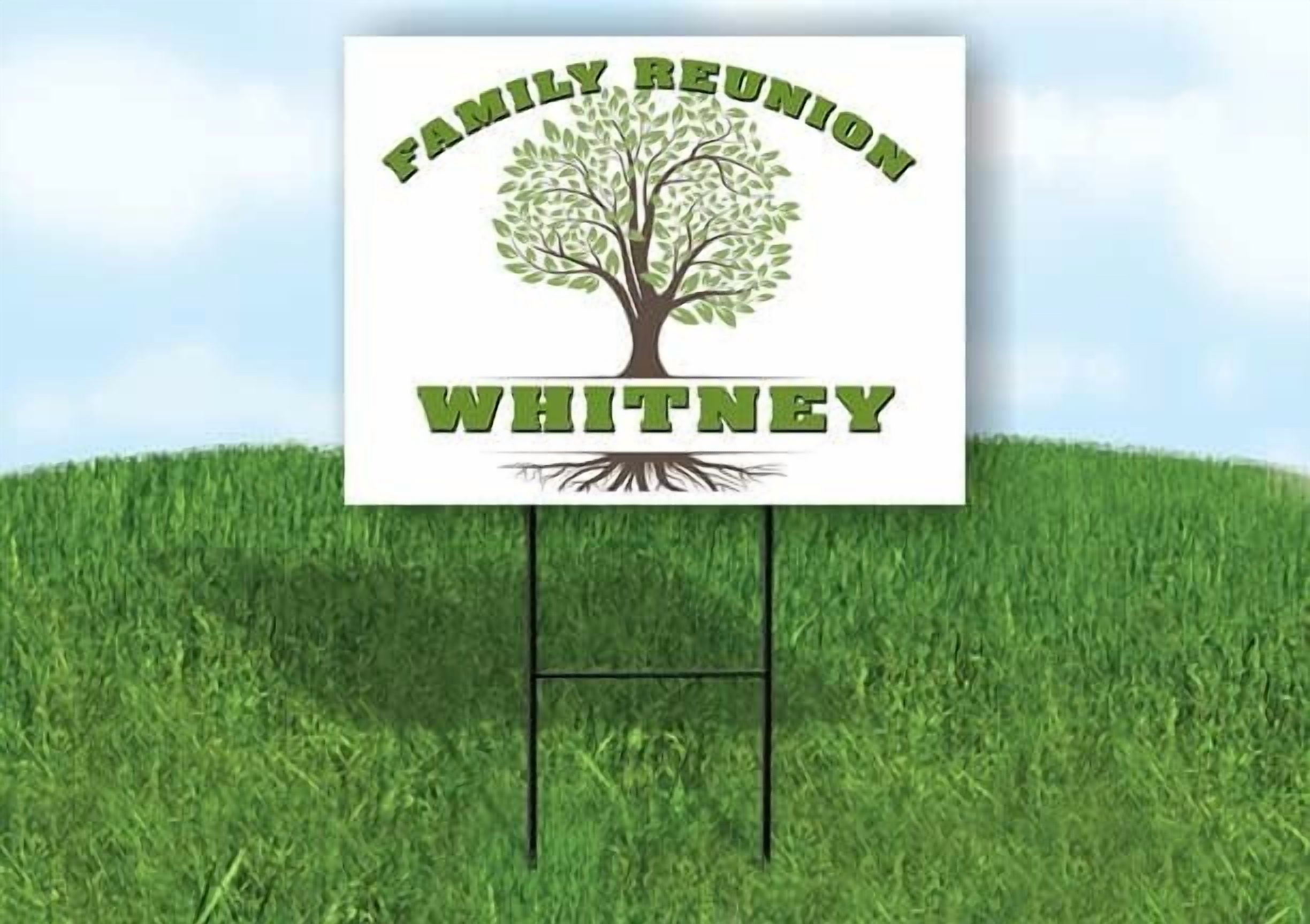 WHITTLE FAMILY REUNION GR TREE 18 in x 24 in Yard Sign Road Sign with ...
