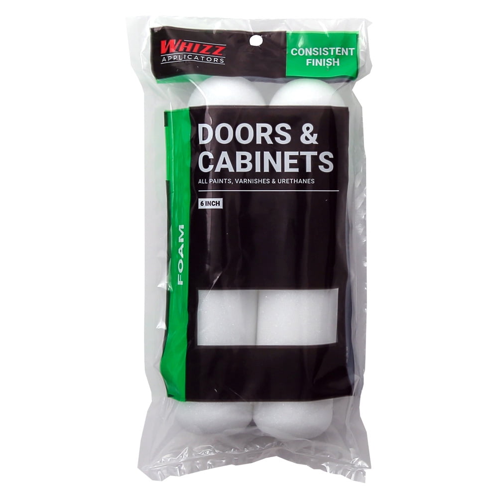 WHIZZ 6" Foam Mini Paint Roller 2-Pack Refills for Cabinets and Doors ...