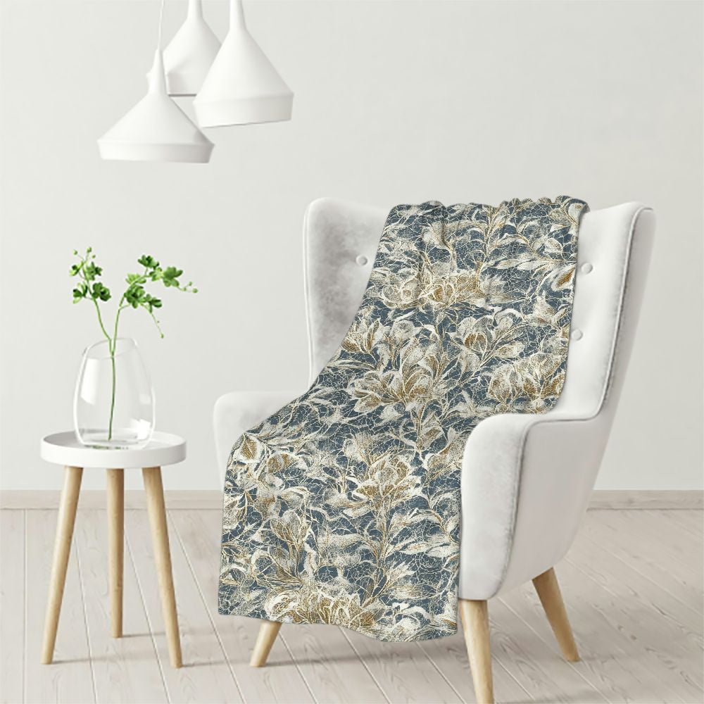 WHKANG Baroque Throw Blanket, Floral Pattern Medieval Style Vintage ...