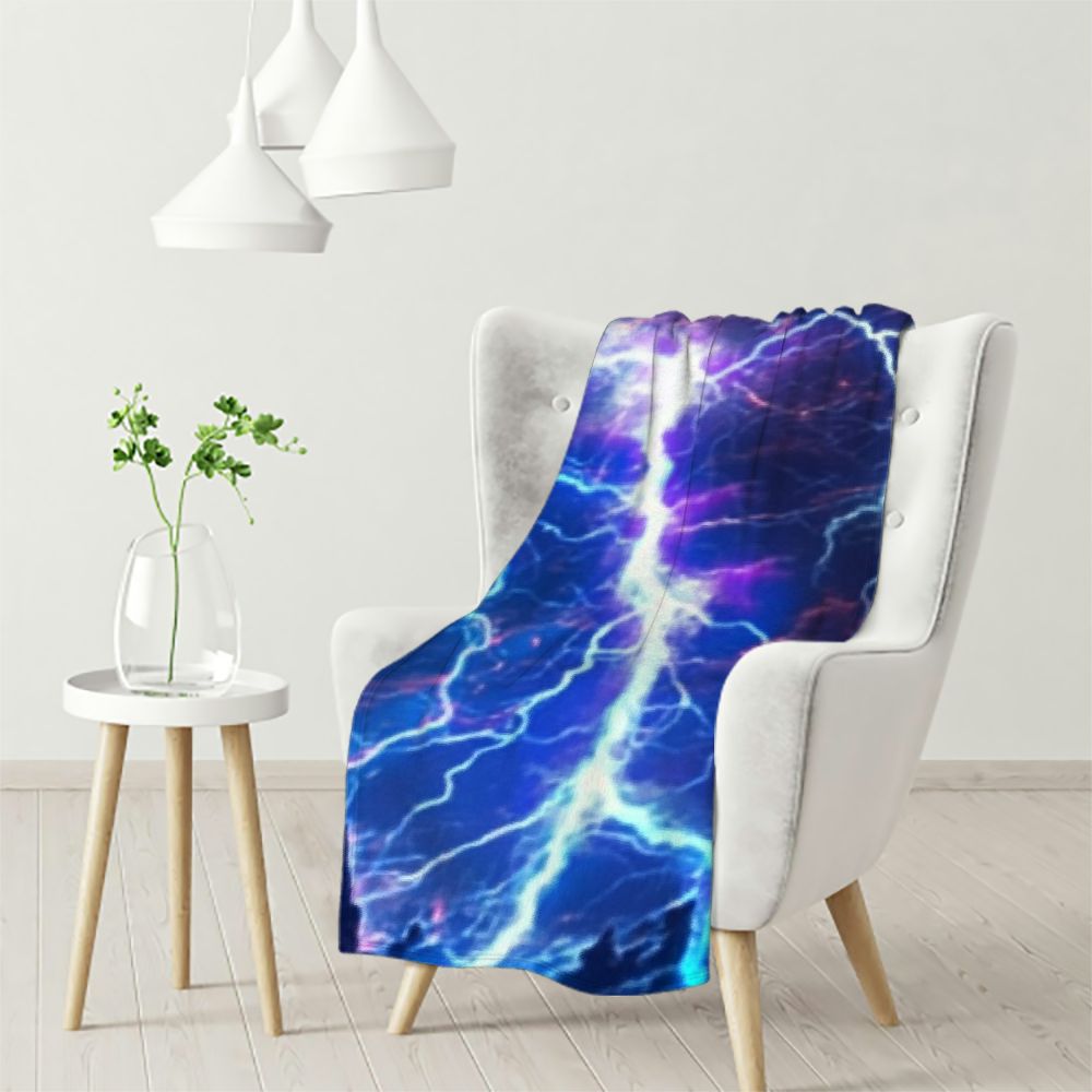 WHKANG Blue Lightning Throw Blanket,Game Bed Blankets for Kids Boys Men ...