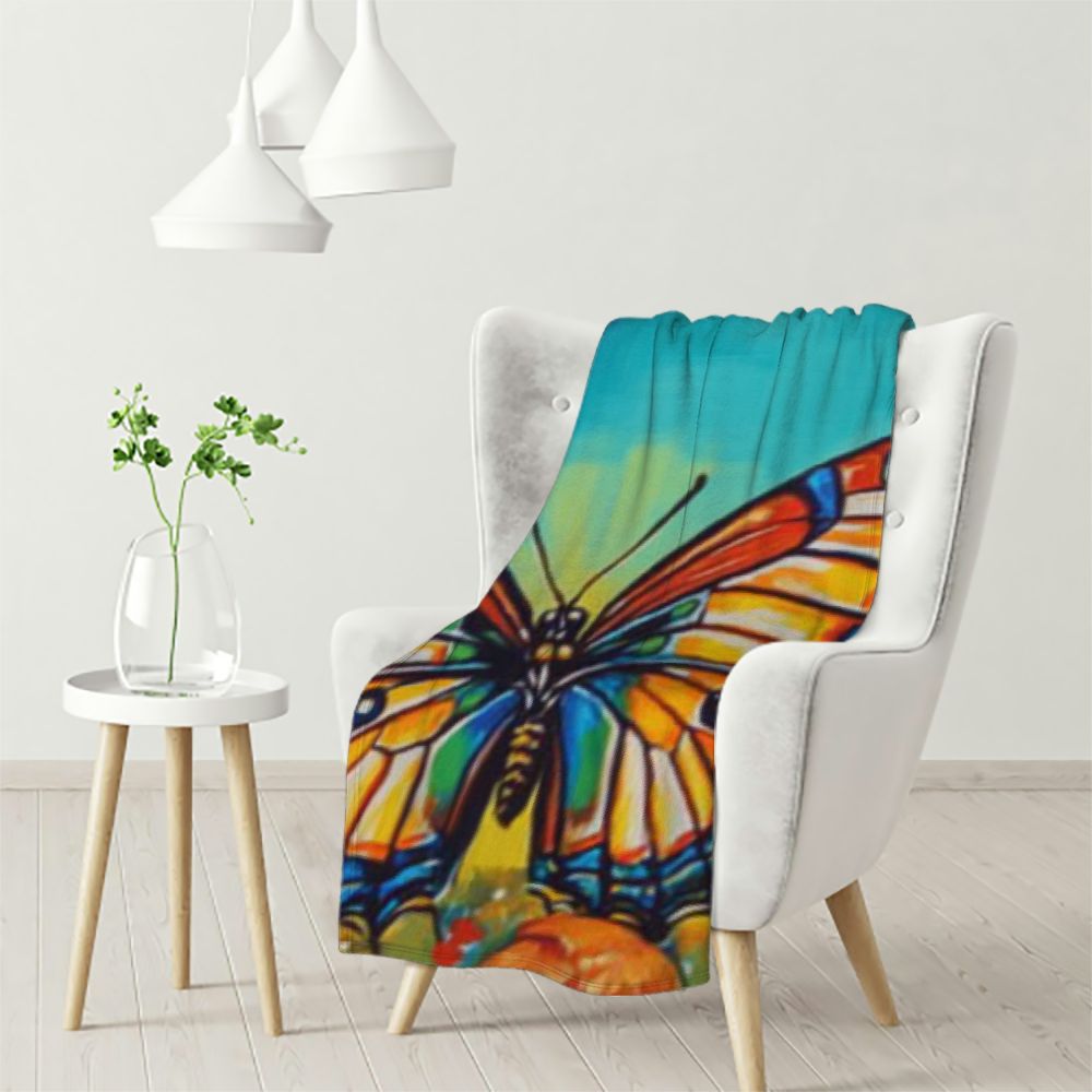 WHKANG Butterfly Throw Blanket,Fantasty Butterfly Throw Blanket,Soft ...