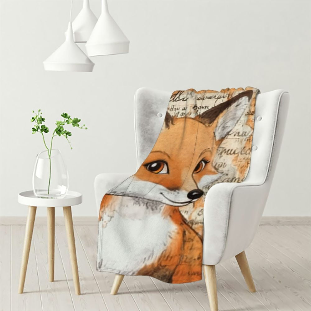 WHKANG Custom Fox Blanket Personalized Baby Blanket with Name Soft ...