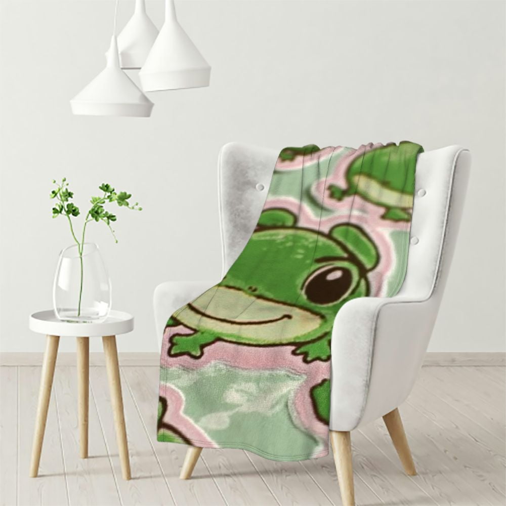 WHKANG Cute Frog Blanket for Adults Green Frog Throw Blanket for Kids ...
