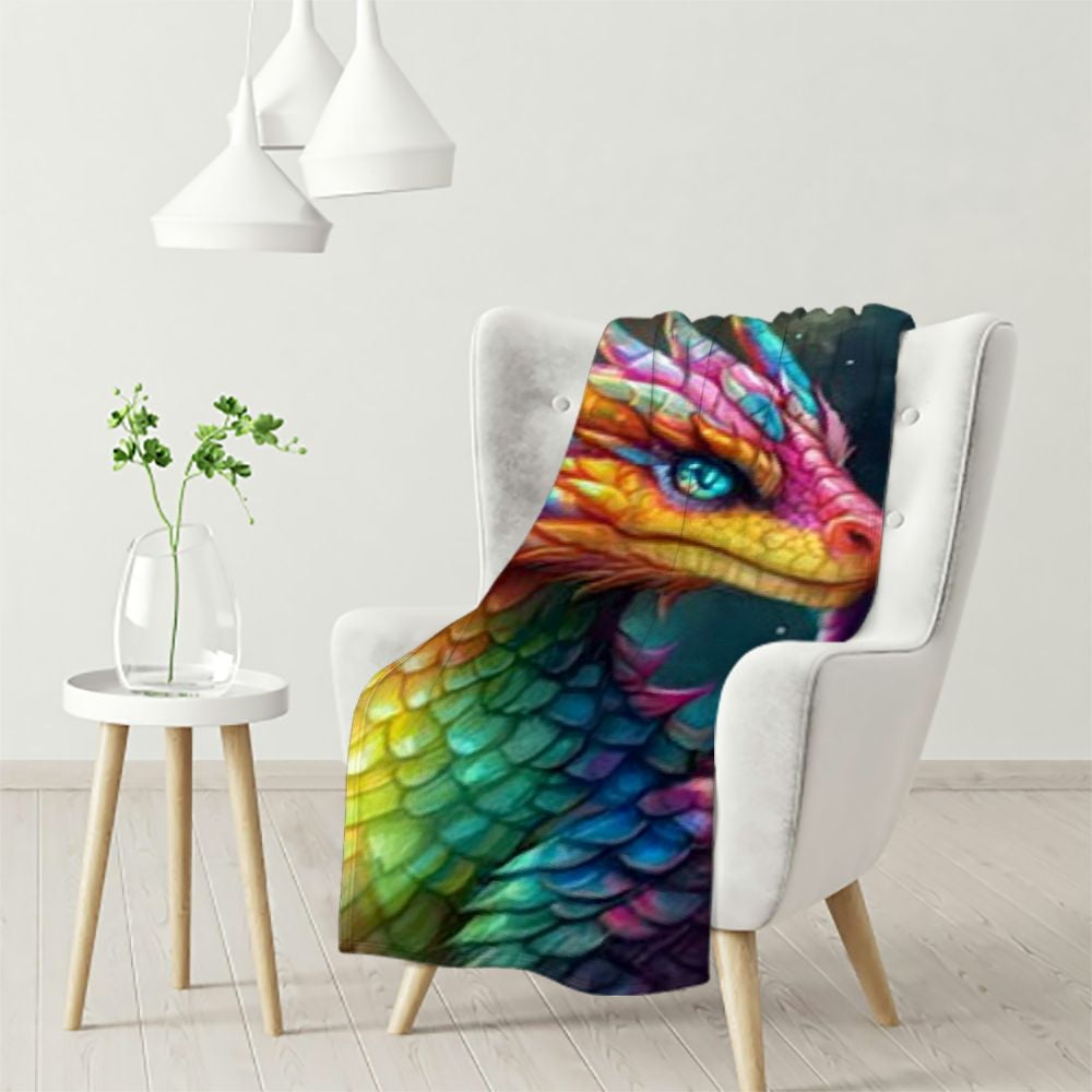 WHKANG Dragon Blanket Dragon Throw Dragon Print Blanket Dragon Blanket ...