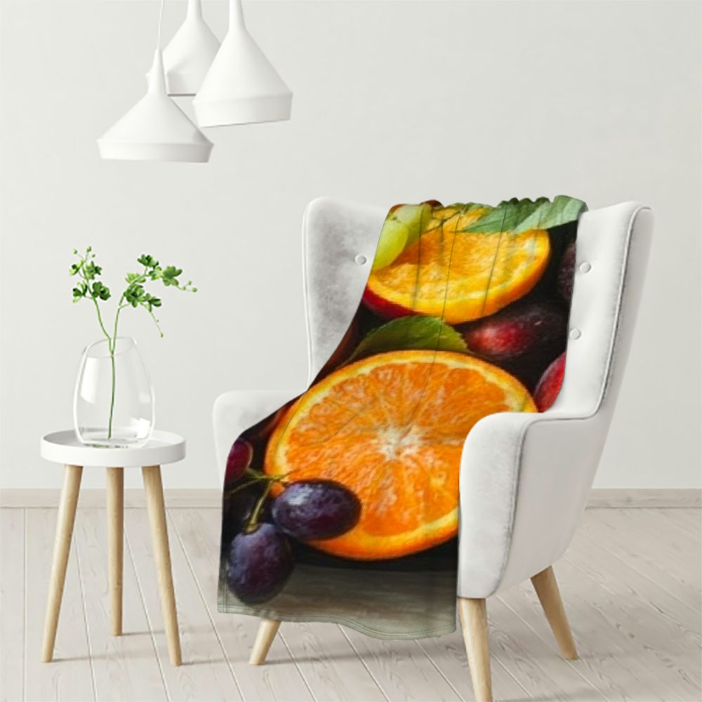 WHKANG Fruit Blanket for Kids Adults, Grape Raspberry Blanket Throw ...