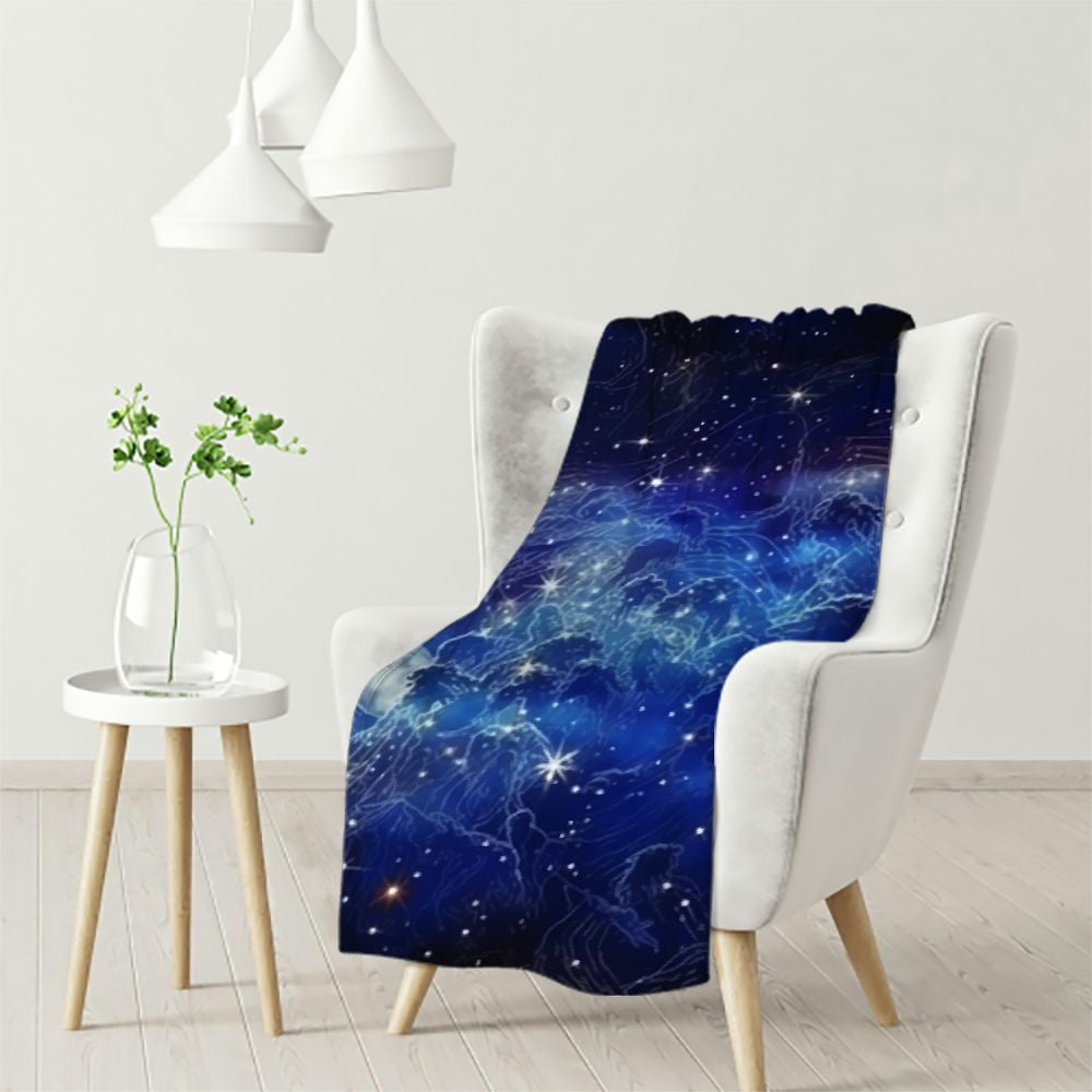 WHKANG Galaxy Universe Space Throw Blanket, Starry Night Sky Mysterious ...