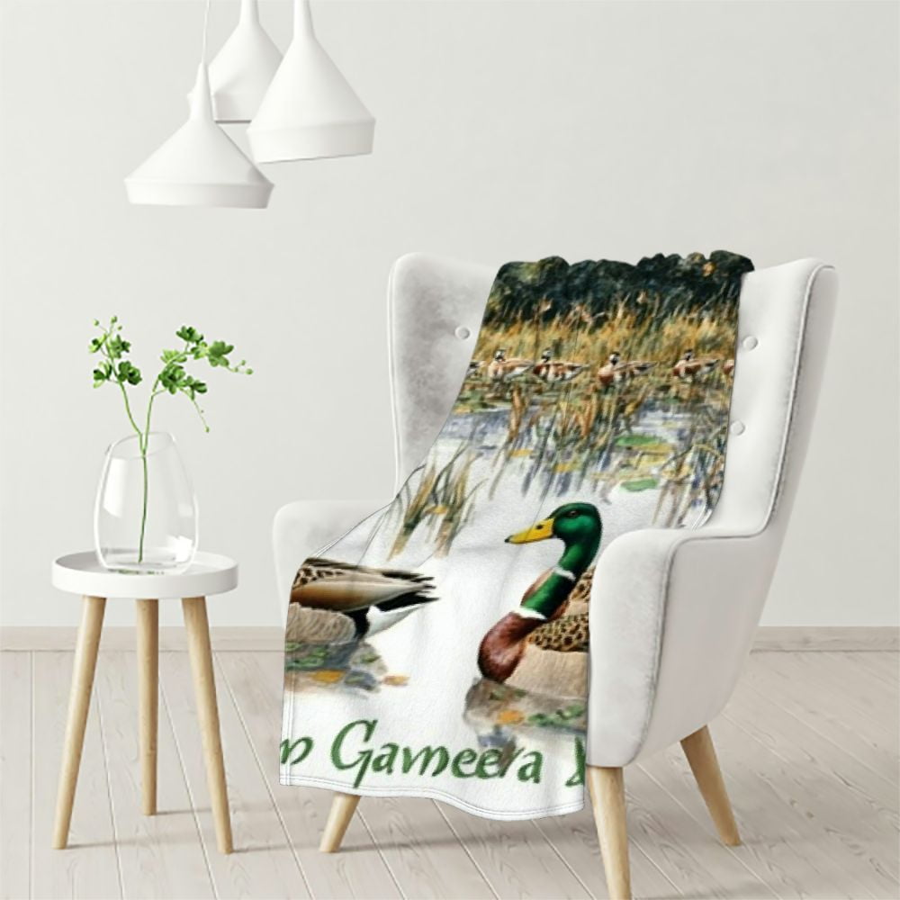 WHKANG Personalized Deer Mallard Custom Baby Blanket with Name Mallard ...